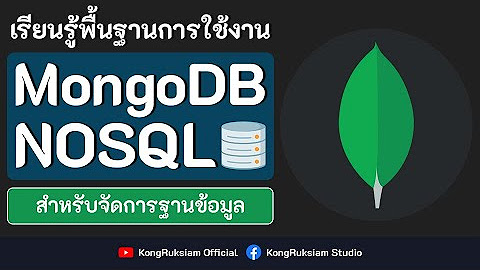 👨‍💻 ปูพื้นฐาน MongoDB | NoSQL สำหรับจัดการฐานข้อมูล - YouTube