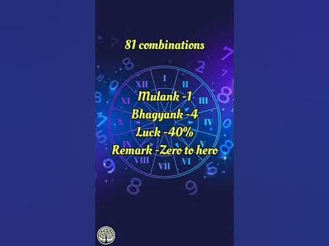 Mulank & Bhagyank 81 combinations - Mulank 1 #predictions #astrology #numbers #number # ...