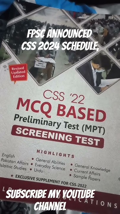 MPT CSS 2024 Schedule has been announced by FPSC | MPT CSS #css #mpt #cssmpt #fpsc #competitive ...