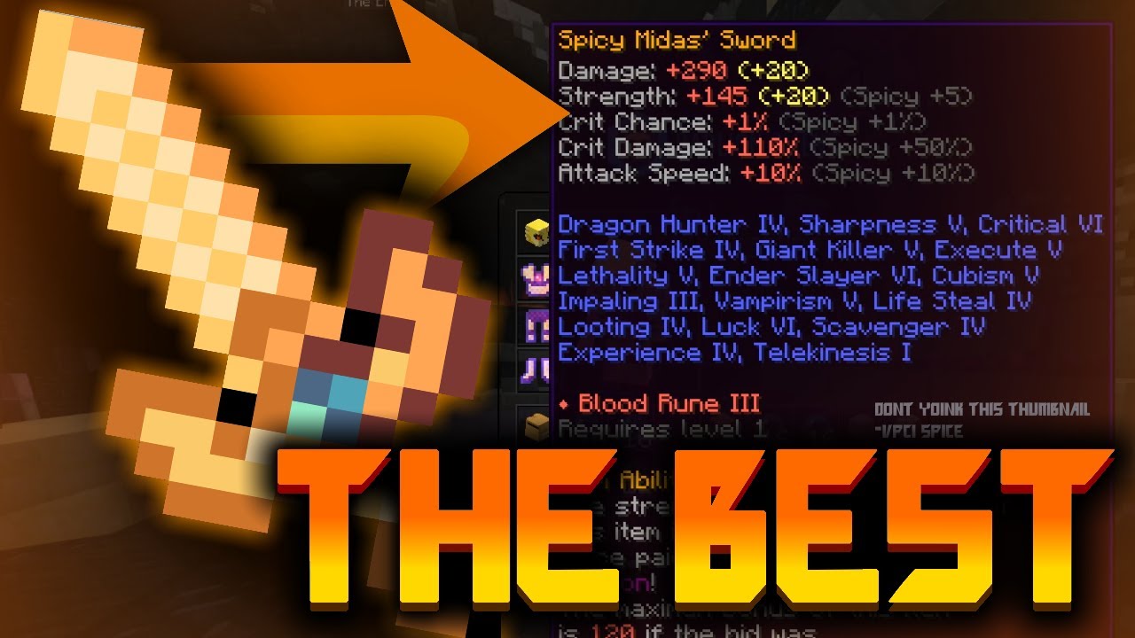 THE BEST SWORD IN THE GAME + dragon fight (Hypixel Skyblock) - YouTube