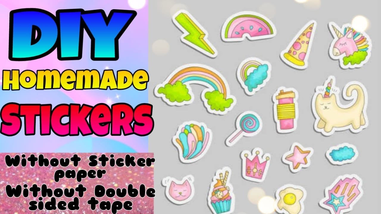 DIY HOMEMADE STICKERS How To Make Stickers At Home Without Double DIY HOMEMADE STICKERS How To Make Stickers At Home Without Double