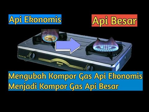 Kompor Gas Rinnai 2 Tungku ||Modifikasi Kompor Gas Api Kecil Menjadi ...
