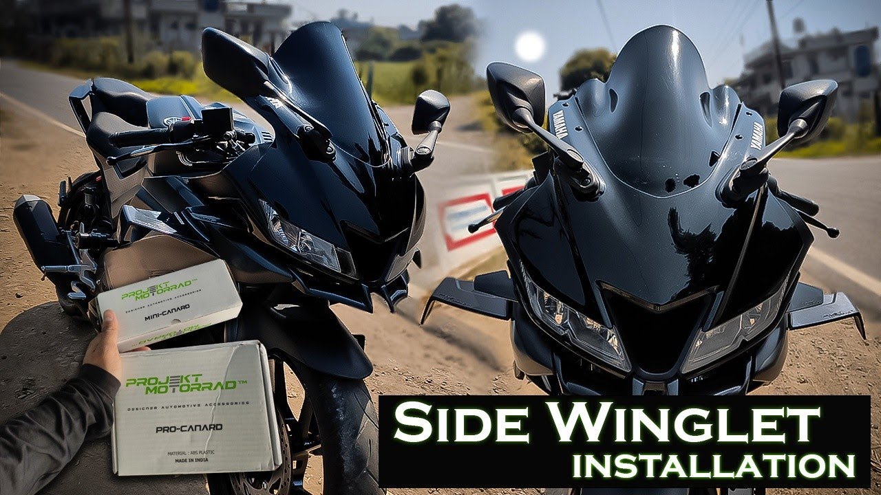 R15v3 side Winglet Installation | Project Motorrad|#yamaha #r15v3 # ...