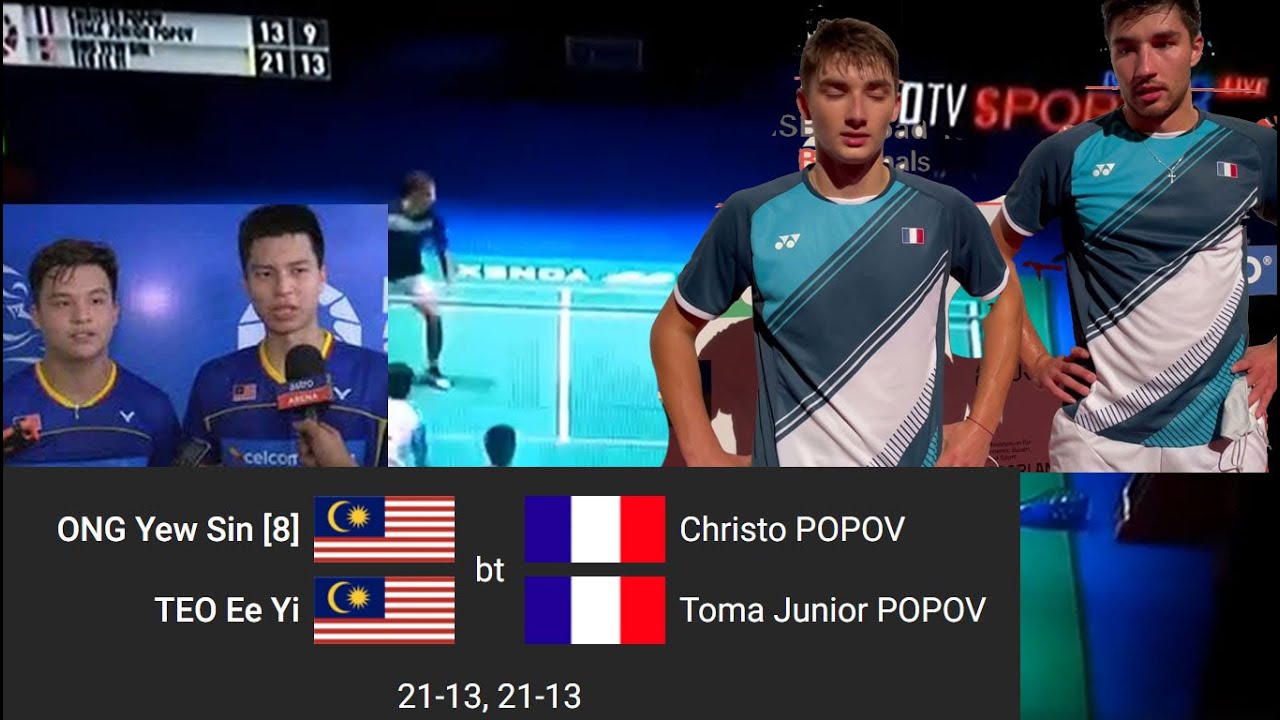 DAIHATSU YONEX Japan Open 2022: ONG Yew Sin /TEO Ee Yi vs Christo POPOV ...
