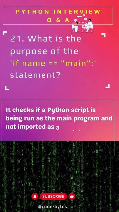 What is the purpose of the 'if name == "main":' statement? #shorts #python #interview #shorts ...