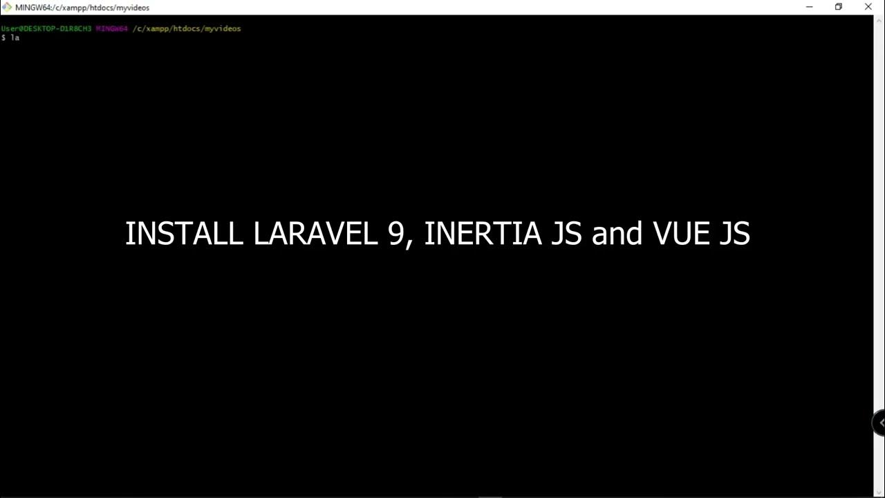 install laravel 9 with inertia js and vue js by breeze - YouTube