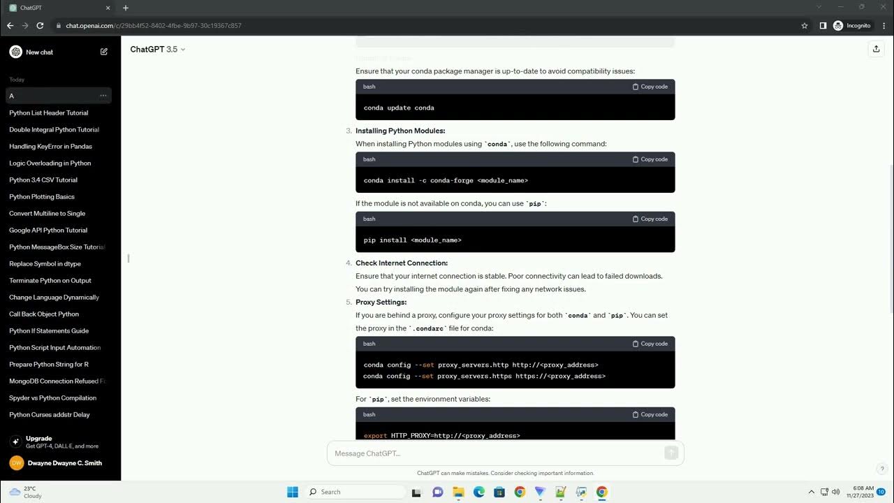 Difficulty installing python modules after installing anaconda - YouTube