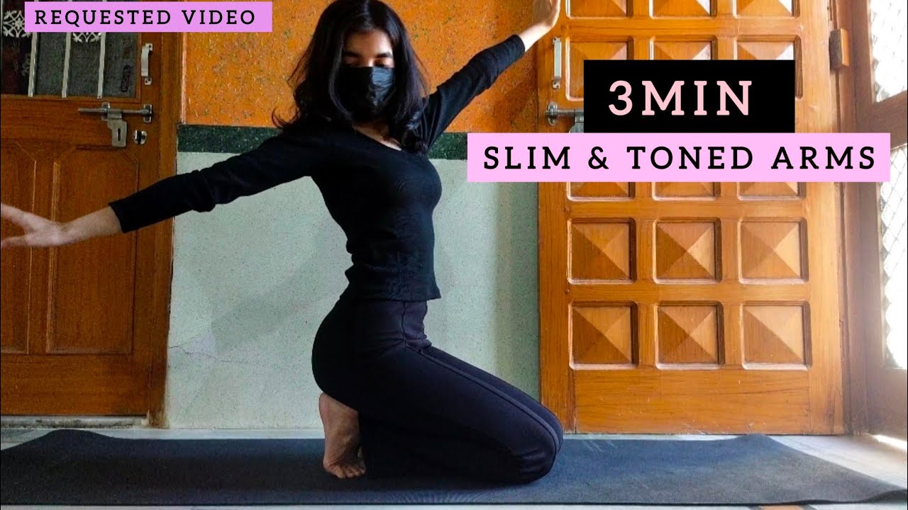 3 MIN SLIM AND TONED MODEL ARMS WORKOUT//SLIM AND LEAN ARMS//SITTING ...
