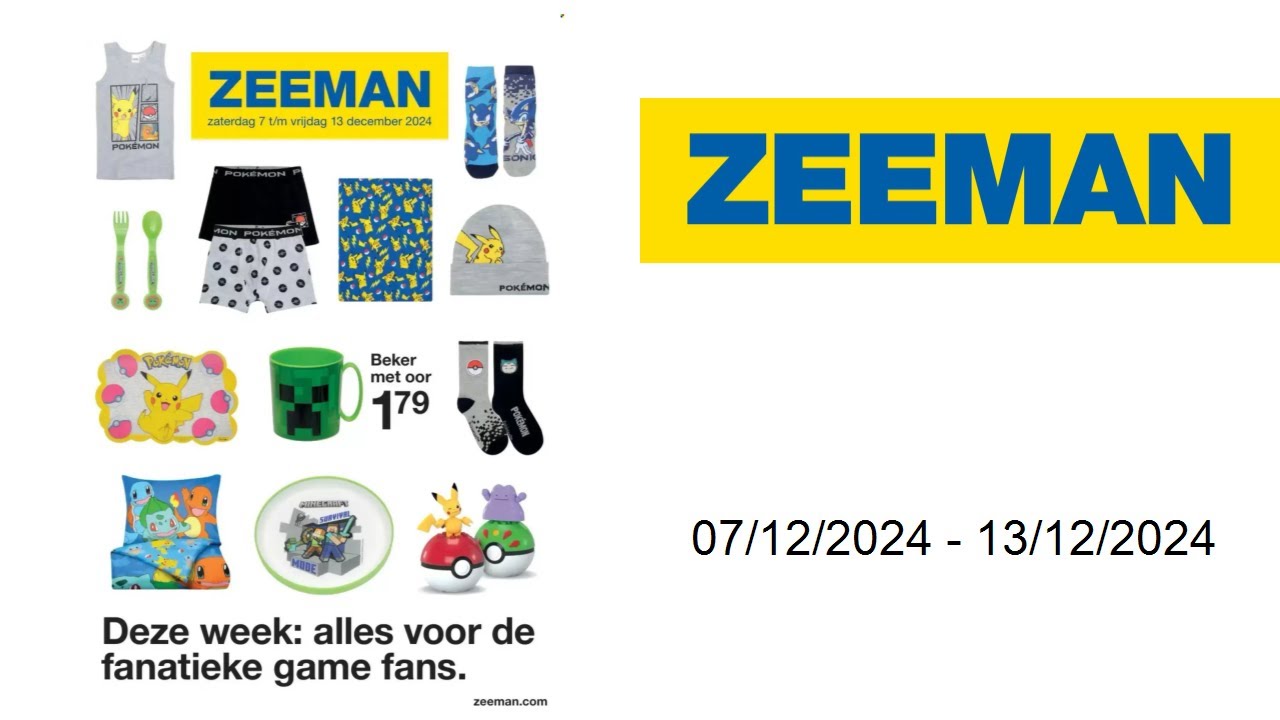 Zeeman folder - 07/12 - 13/12/2024 - YouTube