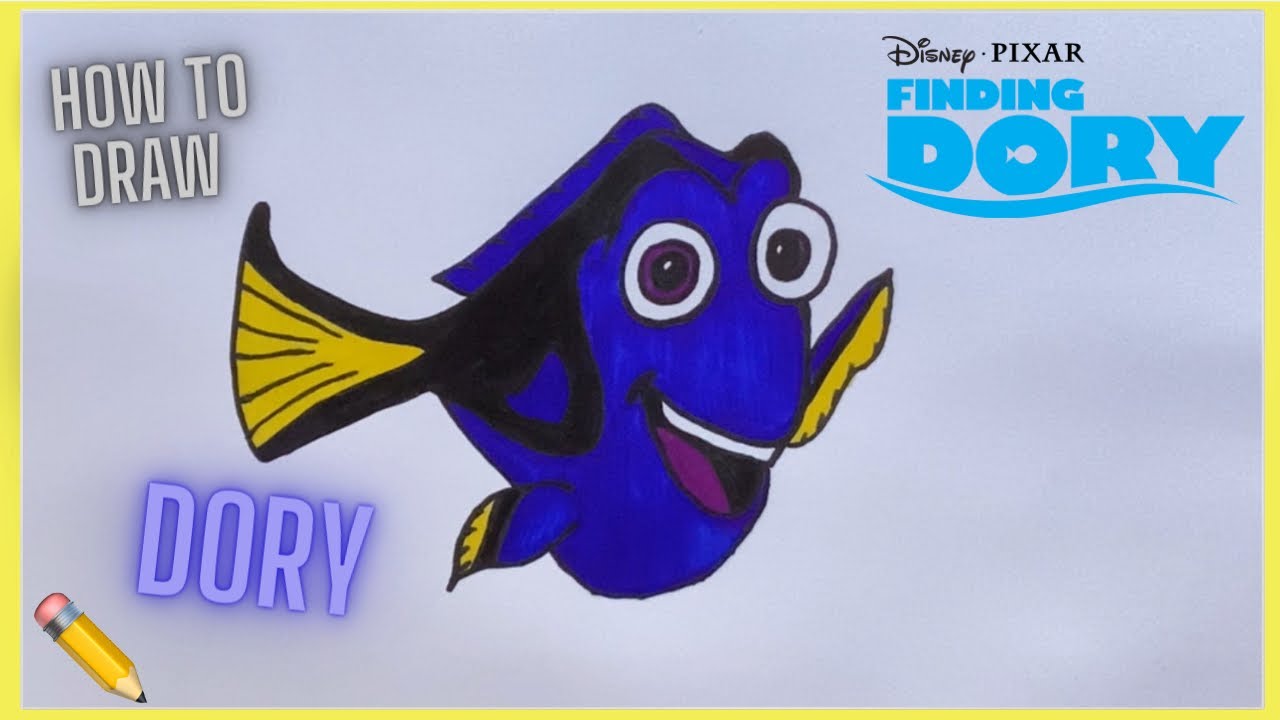 How to draw Dory from Finding Nemo ️ Finding Dory - YouTube