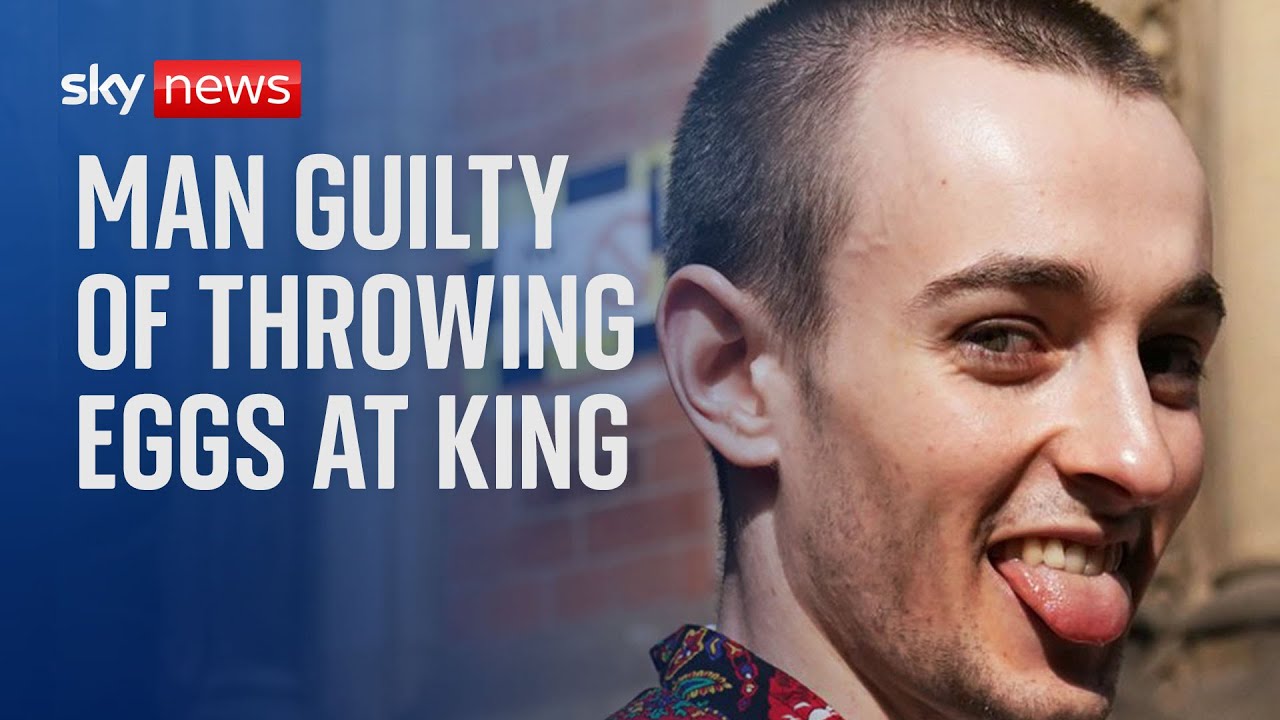 Student who threw eggs at King found guilty of threatening behaviour ...