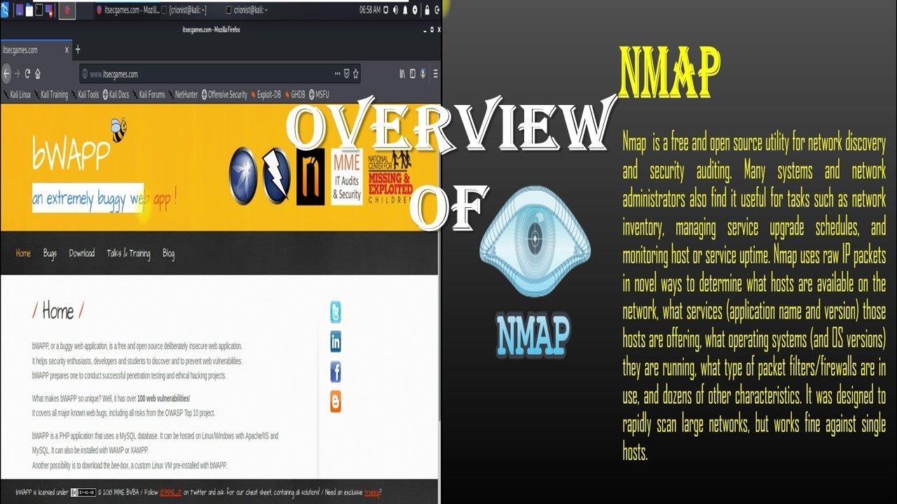 OVERVIEW/USES OF NMAP AND BWAP || INFORMATION GATHERING || KALI LINUX ...