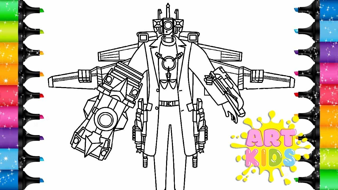 COLORING TITAN CAMERAMAN || SKIBIDI TOILET Coloring Pages - YouTube