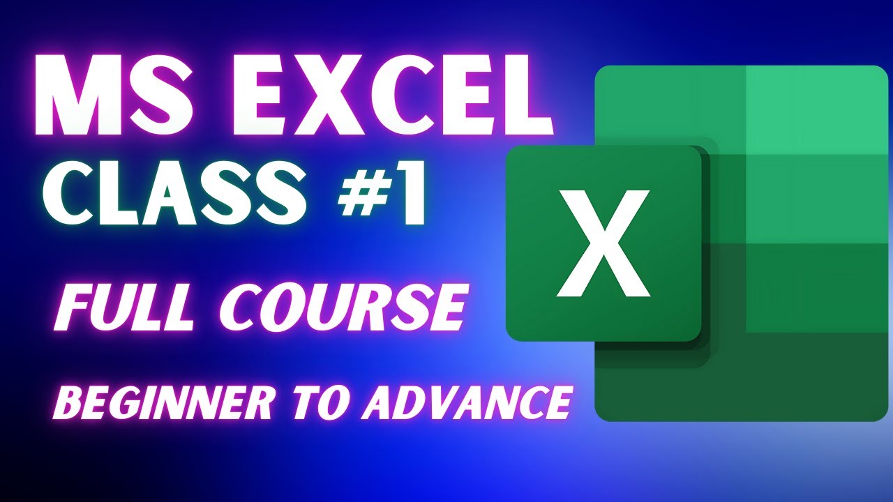 MS Excel for fresher basic to adcance - The complete excel course basic ...