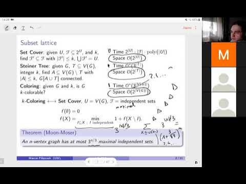 Parameterized Algorithms lecture 7: Inclusion-Exclusion, Fast Subset Convolution - YouTube