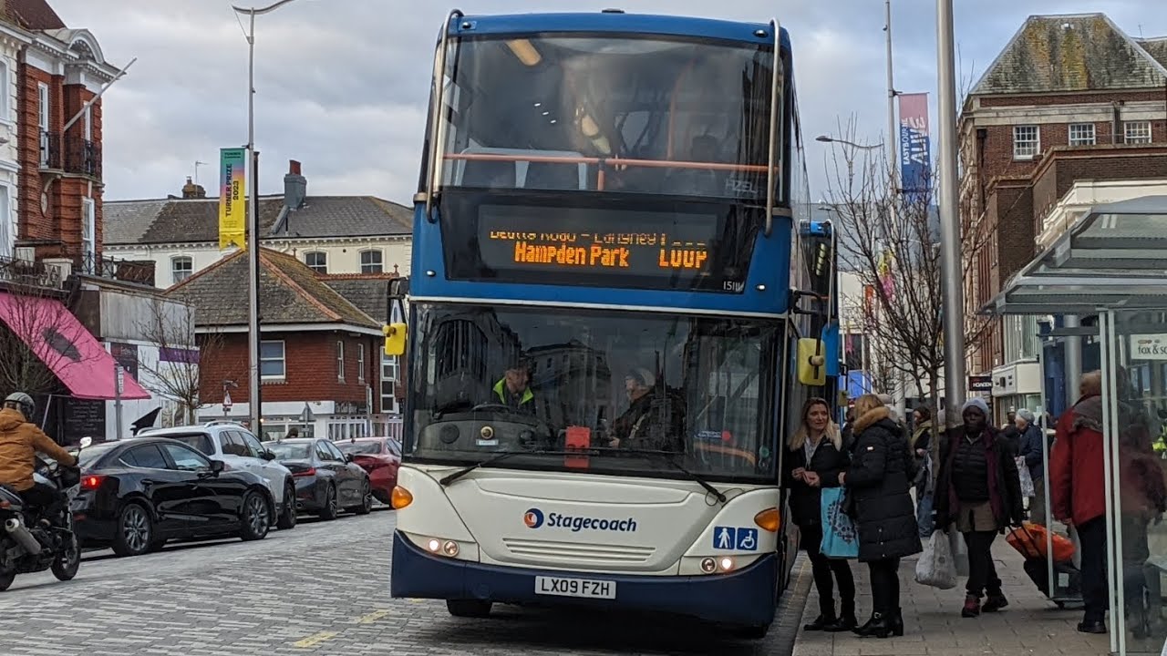 Stagecoach South East LX09 FZH 15111 Scania Omnicity - YouTube