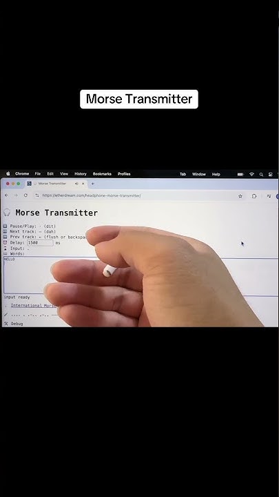 Send Morse code via ⏮️ ⏸️ ⏯️ #morsecode #github #airpods #dfrobot - YouTube