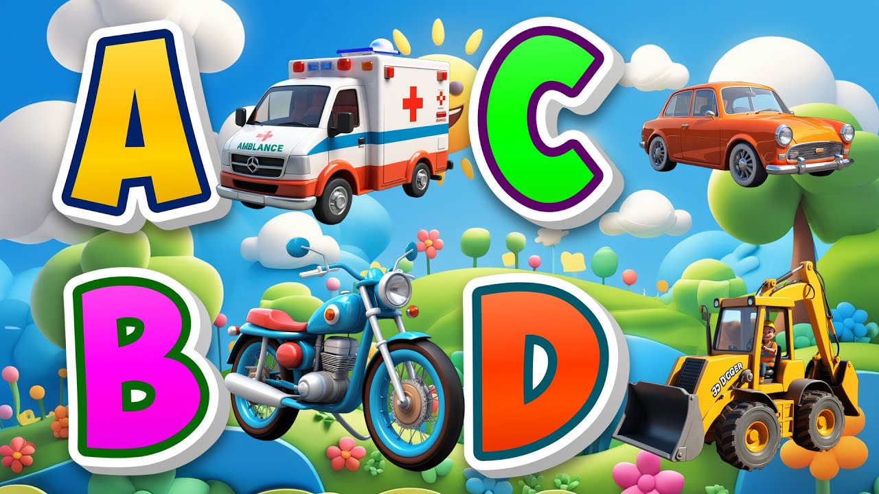 ABC Vehicle, ABC Phonics Song - Toddler Learning Video Songs, Nursery ...