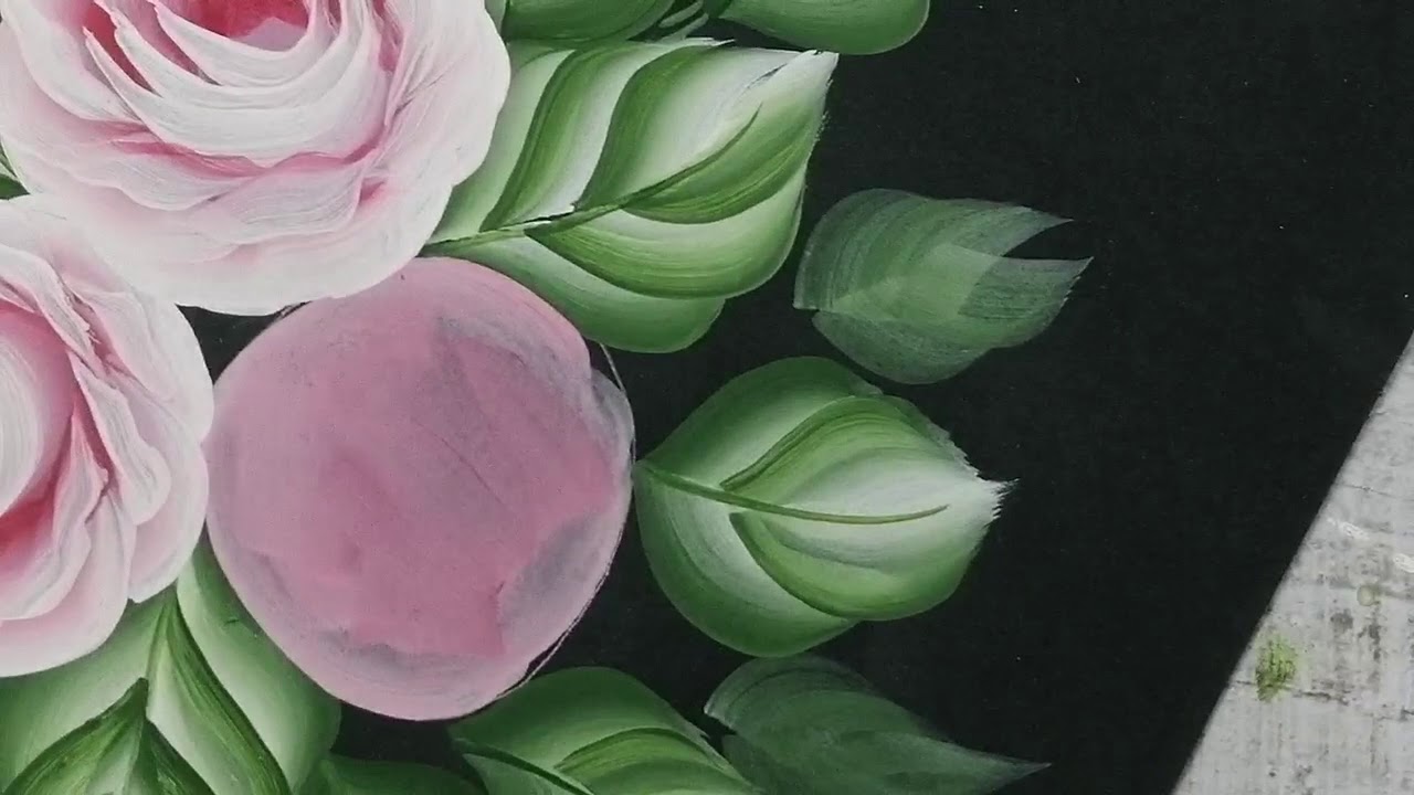 Part 2 - Cara senang lukis rose untuk beginner - YouTube