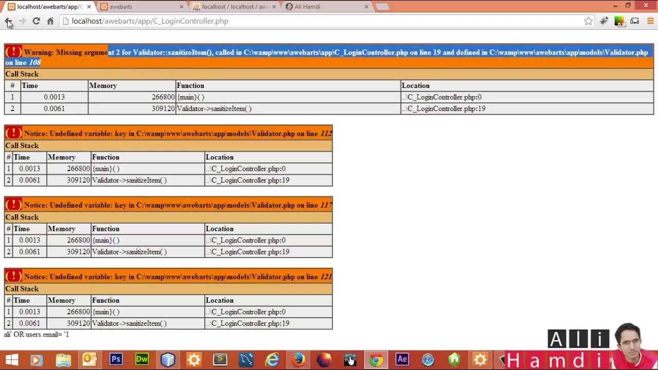 85 Php Security Sql Injection Validator Class Sanitaization Validation With Login Controller 0210
