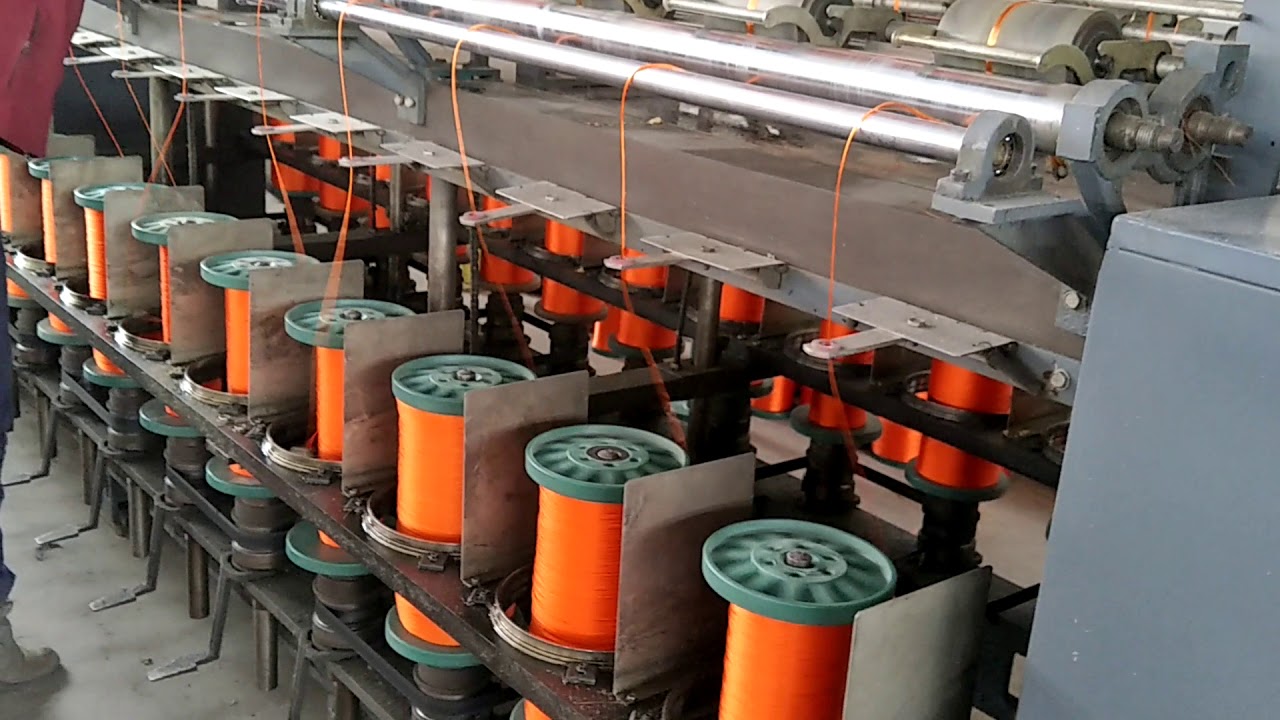 How to make pp rope PP Plastic monofilament Rope Making Machine - YouTube