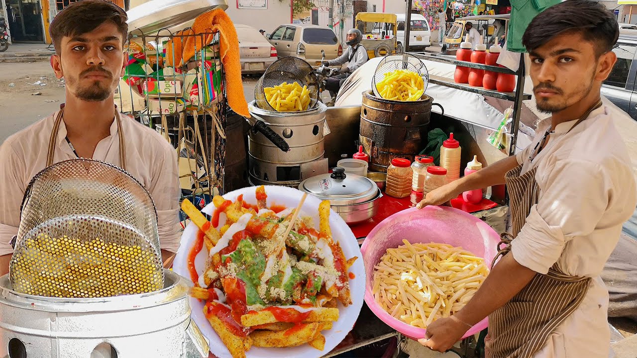 Incredible Crispy Roadside French Fries🍟Best Pakistani Street Food ...