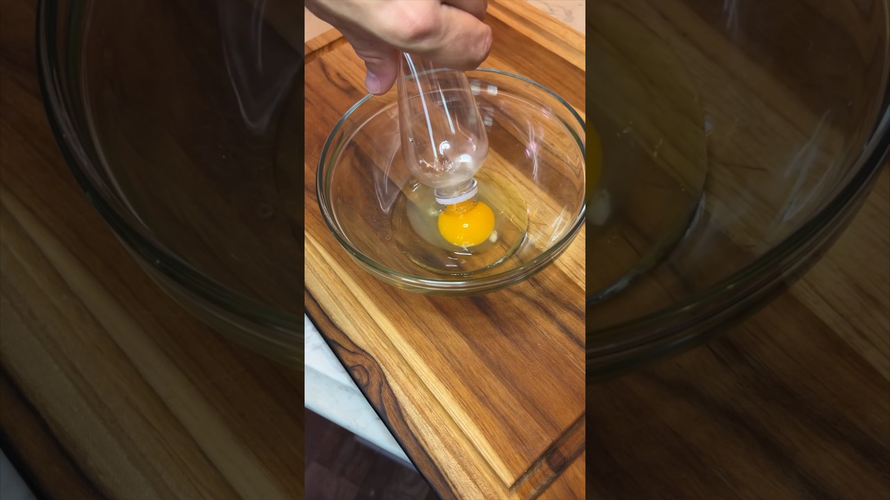 Separate Egg Yolk With Water Bottle | Cooking Hack #short #cooking # ...