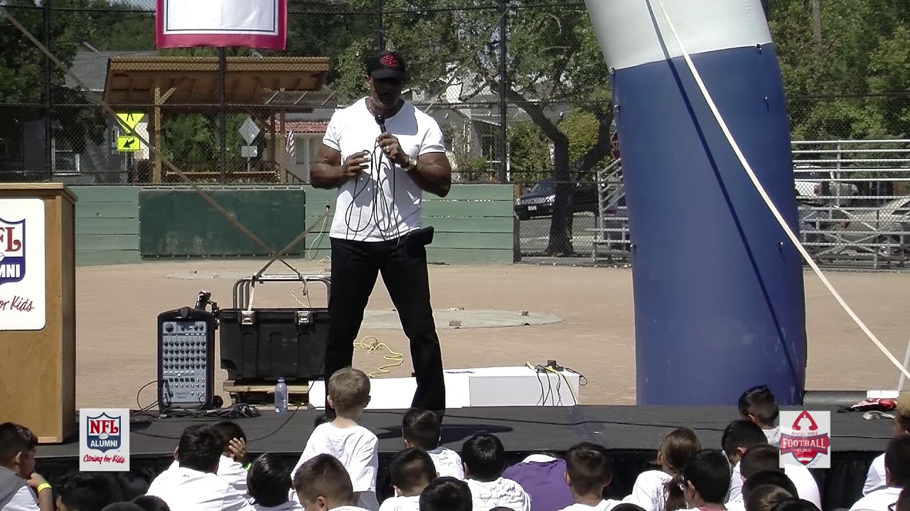 2016 Angel Tree Youth Football Clinic - Eason Ramson on Stage - YouTube