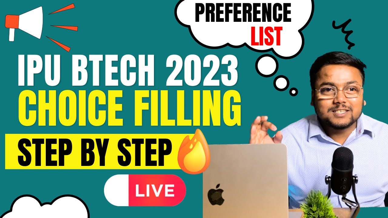 IPU BTech Choice Filling 2023 🥳 Live🔴 Step by Step 🔥 | IPU BTECH Counselling 2023 | IP ...