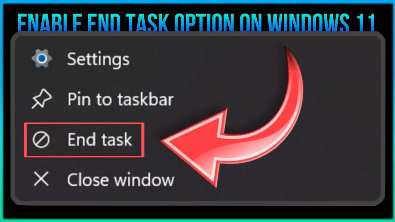 Enable End Task Option In Windows 11 | Techtitive - YouTube