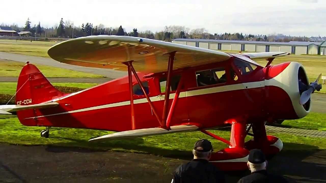 Canadian Museum Of Flight WACO AQ6 Cabin Cold Start - YouTube