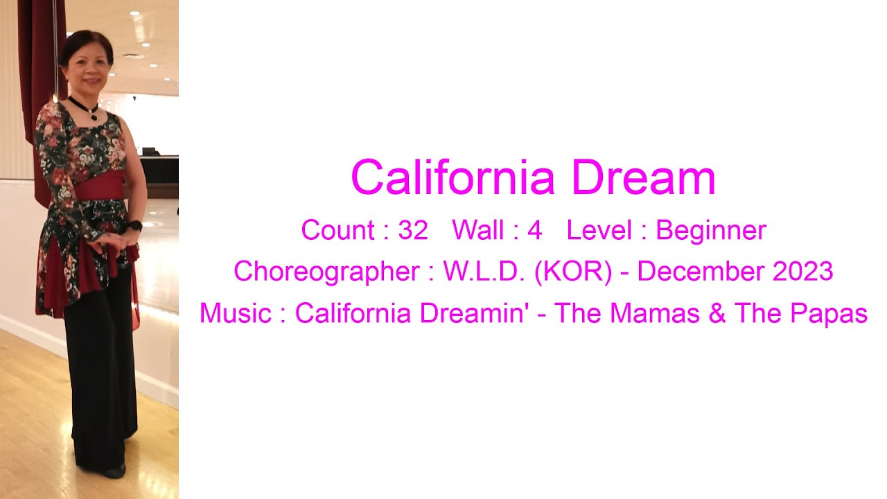 California Dream Line Dance Walk Thru & Demo - YouTube