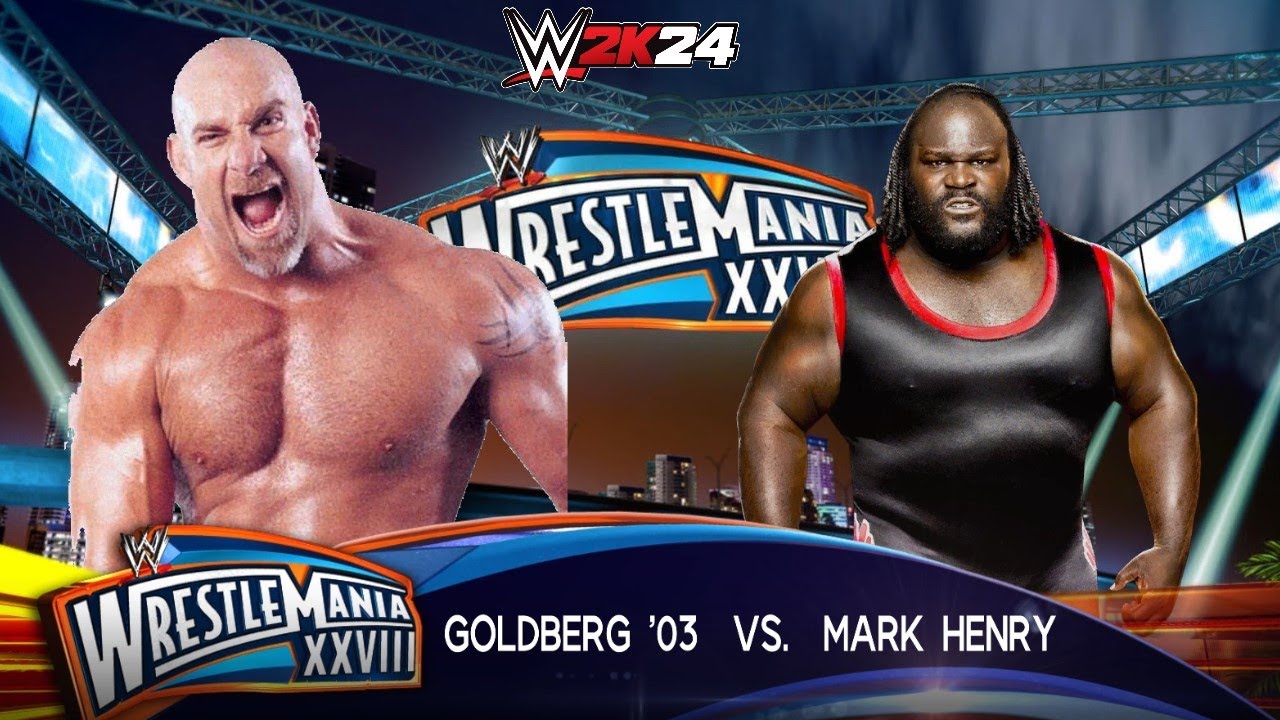 Full Match - Goldberg '03 vs Mark Henry: WrestleMania 28|WWE 2k24 - YouTube