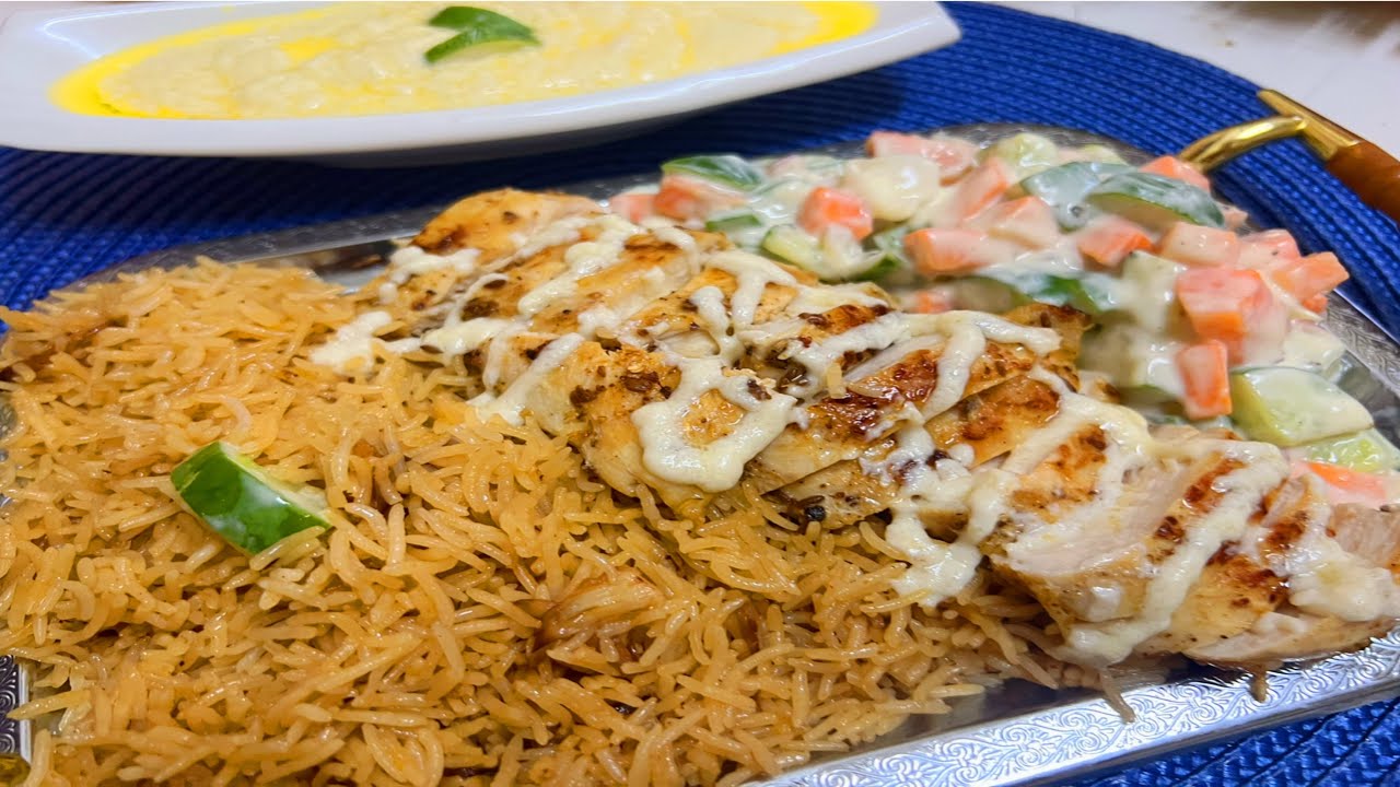 The Secret to Make the Best Shawarma Rice Platter with Salad and Sauce ...