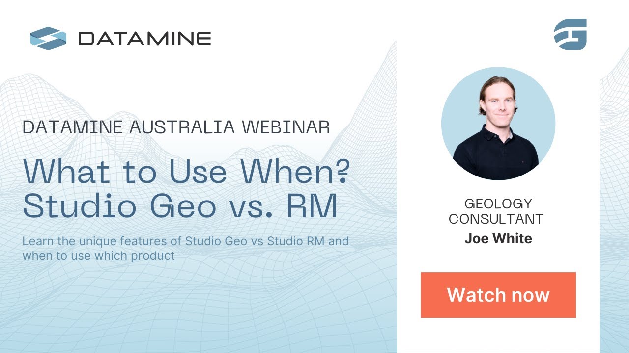Datamine Australia Webinar | What to Use When? Geo vs. RM - YouTube