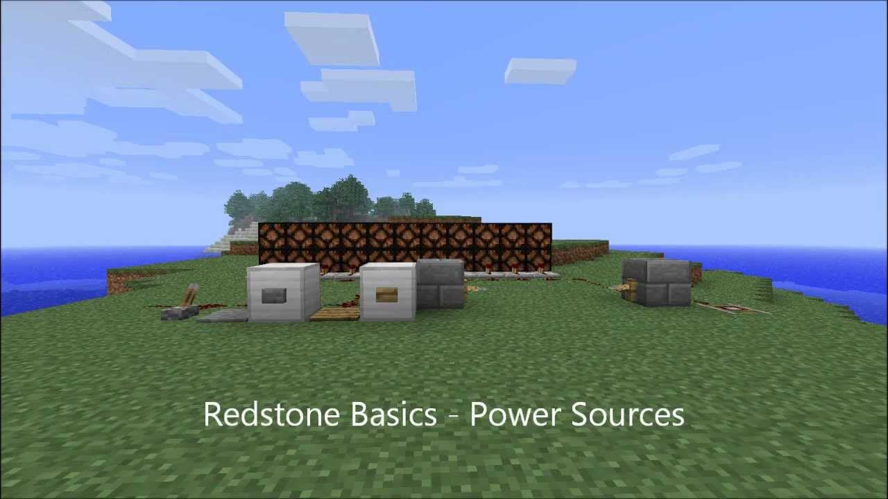 Redstone Basics - Power Sources (Minecraftinfo.com) - YouTube