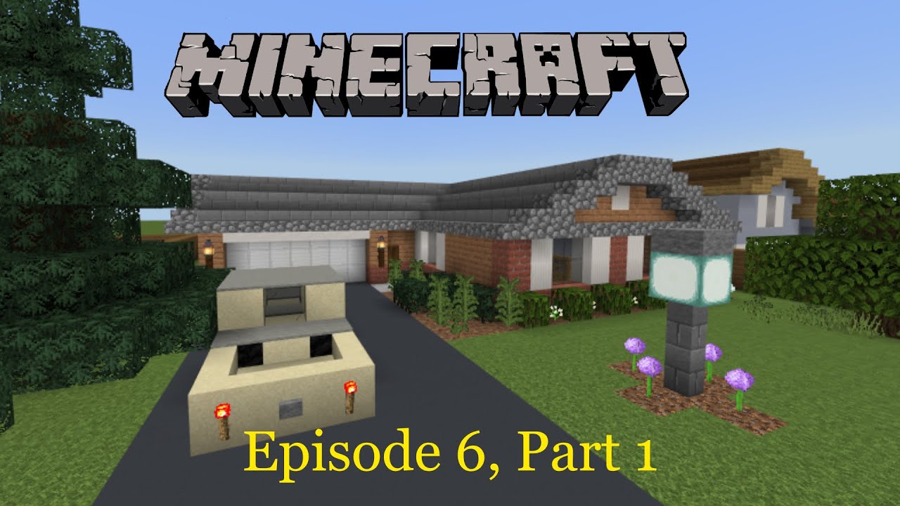 Minecraft | Let's Build a 1970's Ranch House Pt 1 [ep. 6] - YouTube