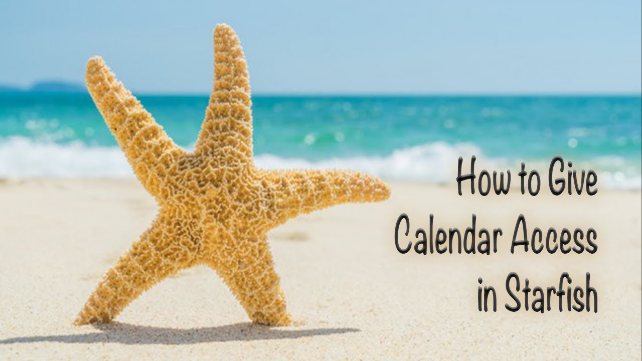 How to Give Calendar Access in Starfish - YouTube