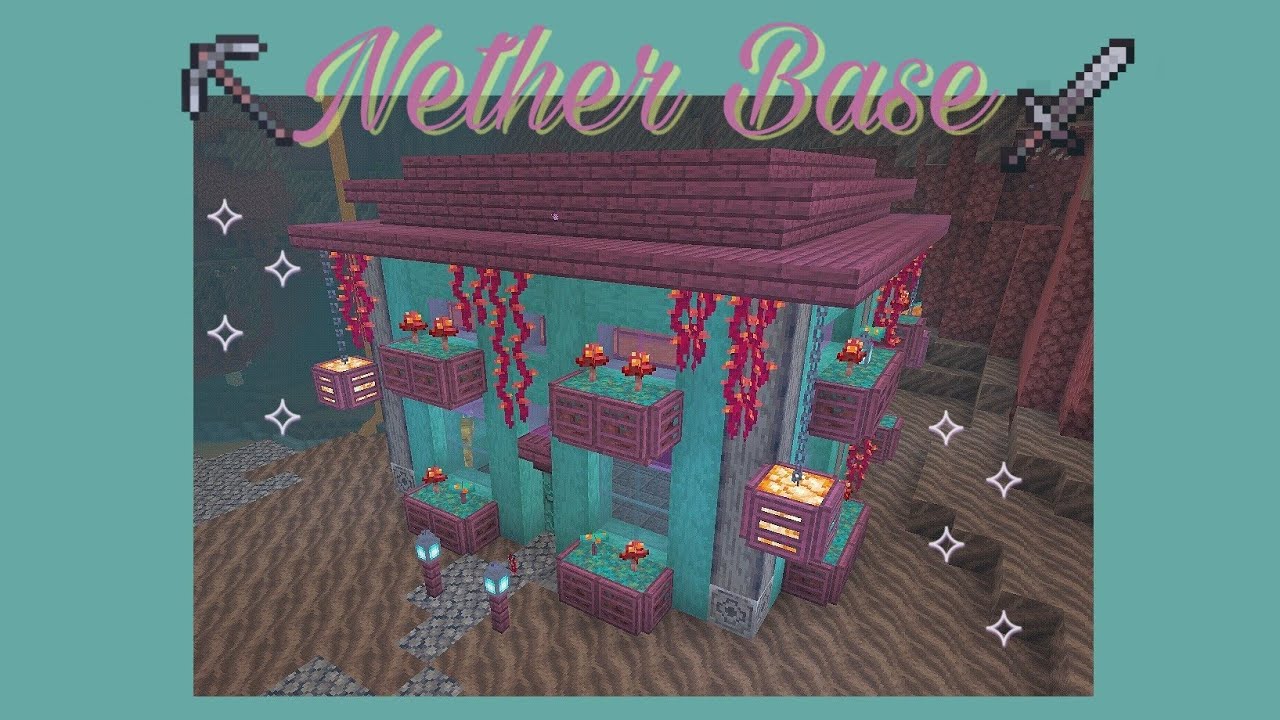 Aesthetic Nether Base ⚔️ | Minecraft P.E Speedbuild 1.16 - YouTube