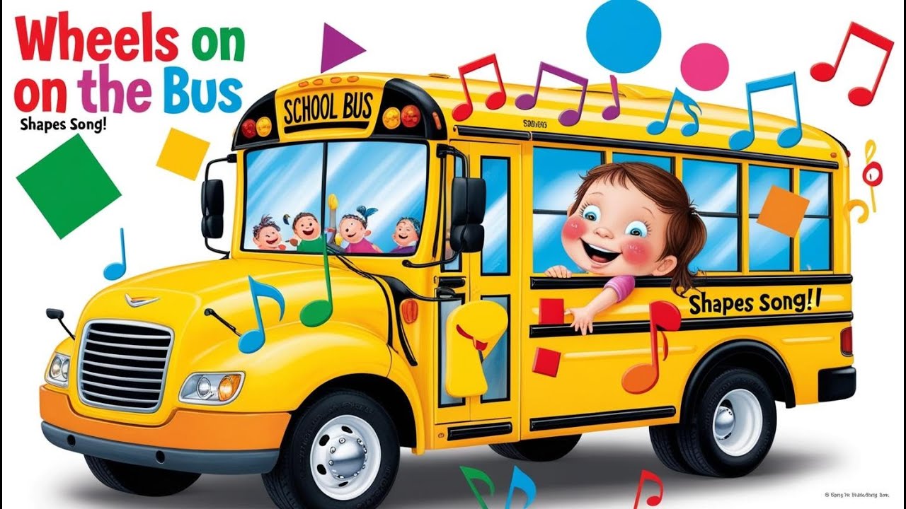 🚌 Wheels on the Bus SHAPES! 🔴 Learn Shapes for Kids | Educational ...