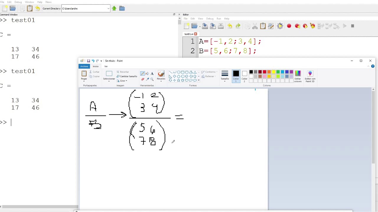 39 División De Matrices Gnu Octave Matlab Youtube