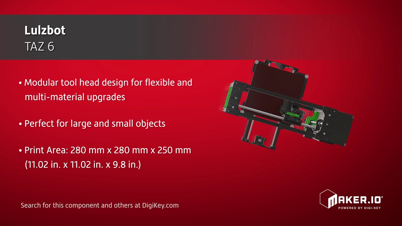 Lulzbot TAZ 6 3D Printer | Maker Minute - YouTube