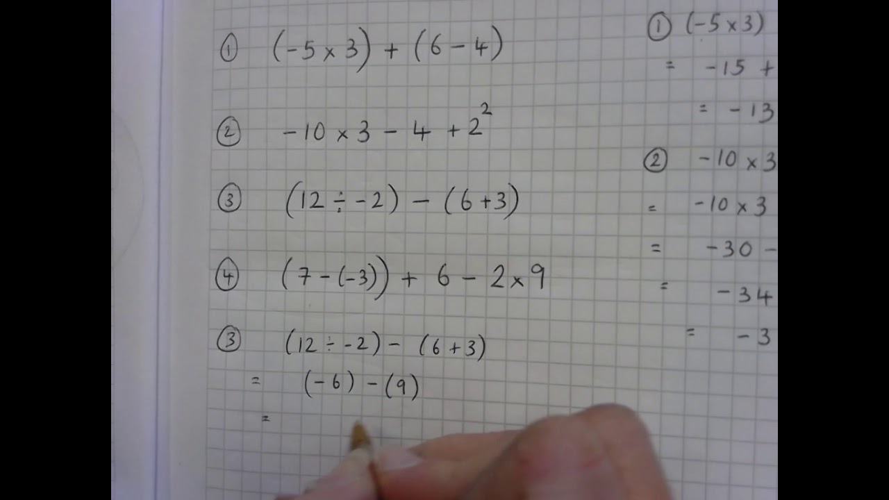 Integers and Bimdas - YouTube