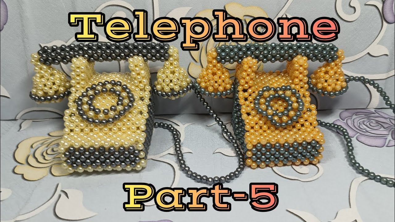 3D Beaded Telephone Tutorial Part-5 by Craft Novelty Sons - YouTube