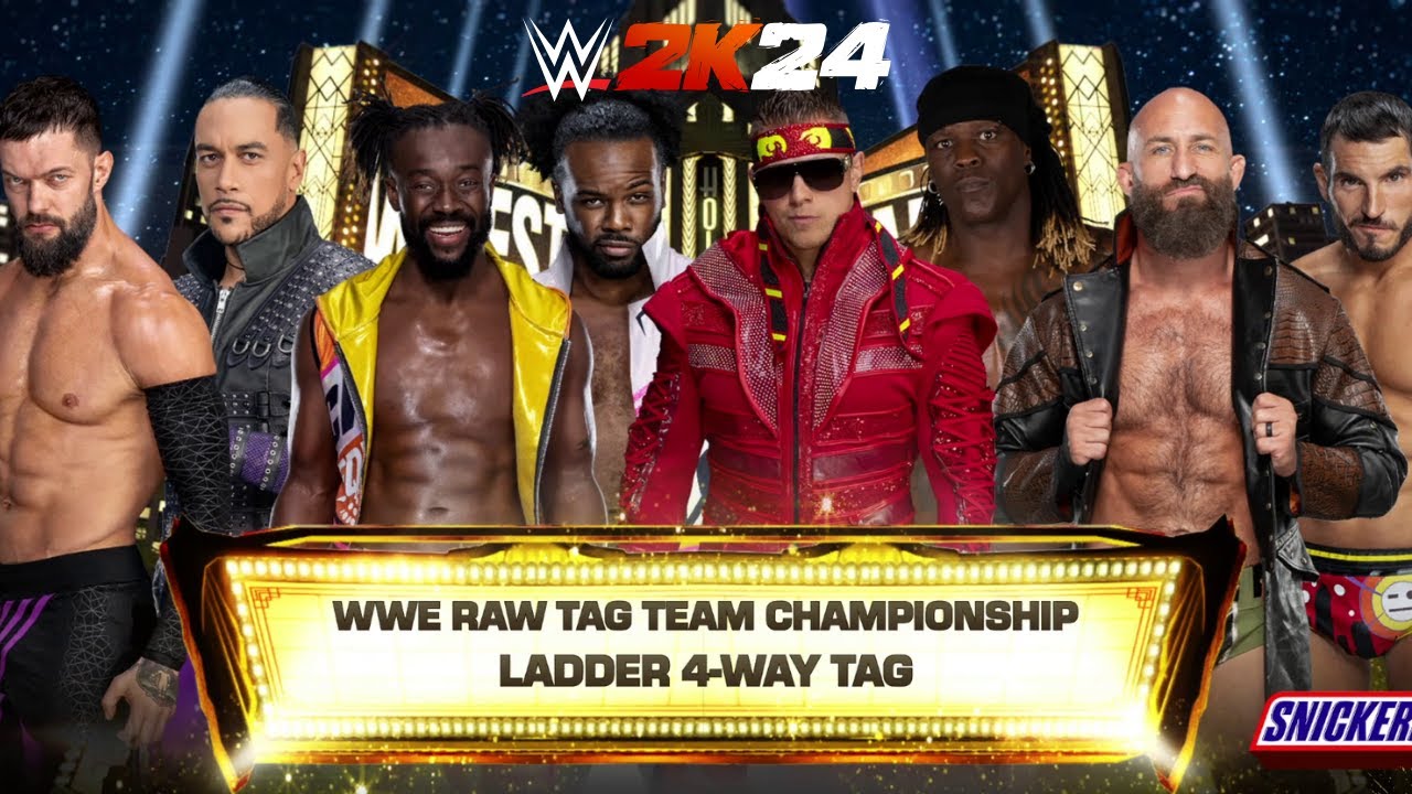 Bloodiest Match in 2K | WWE Tag team Championship Ladder match ...