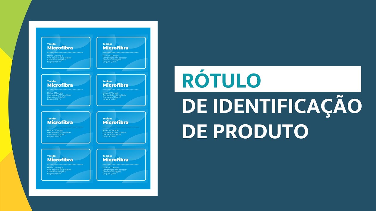 Como Criar Rótulo Para Identificação de Produtos - YouTube