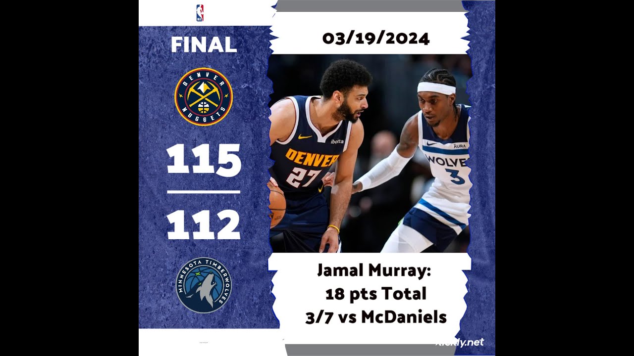 Jamal Murray vs Jaden McDaniels Season 2023-2024 - YouTube