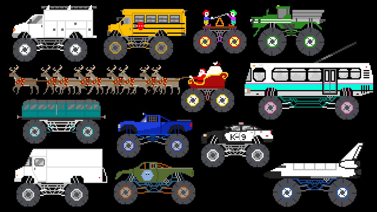 Monster Vehicles 8 - The Kids' Picture Show - YouTube