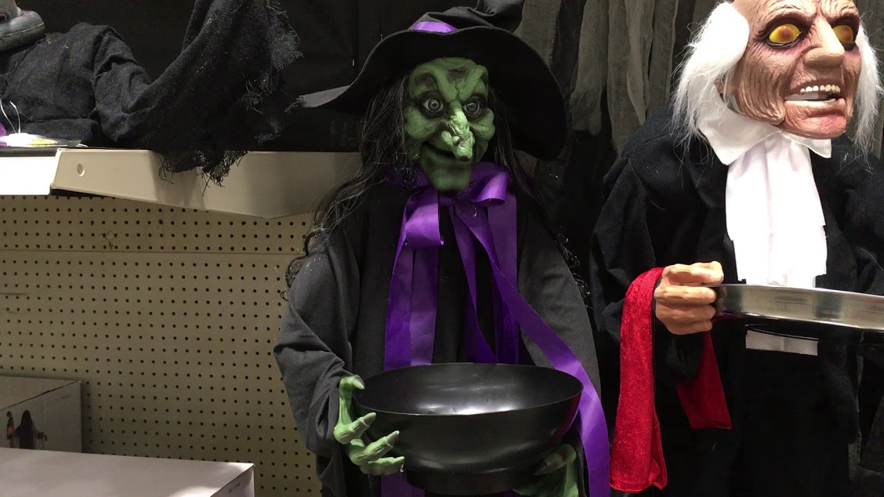 Menards Halloween 2017 Talking Greeter Witch - YouTube