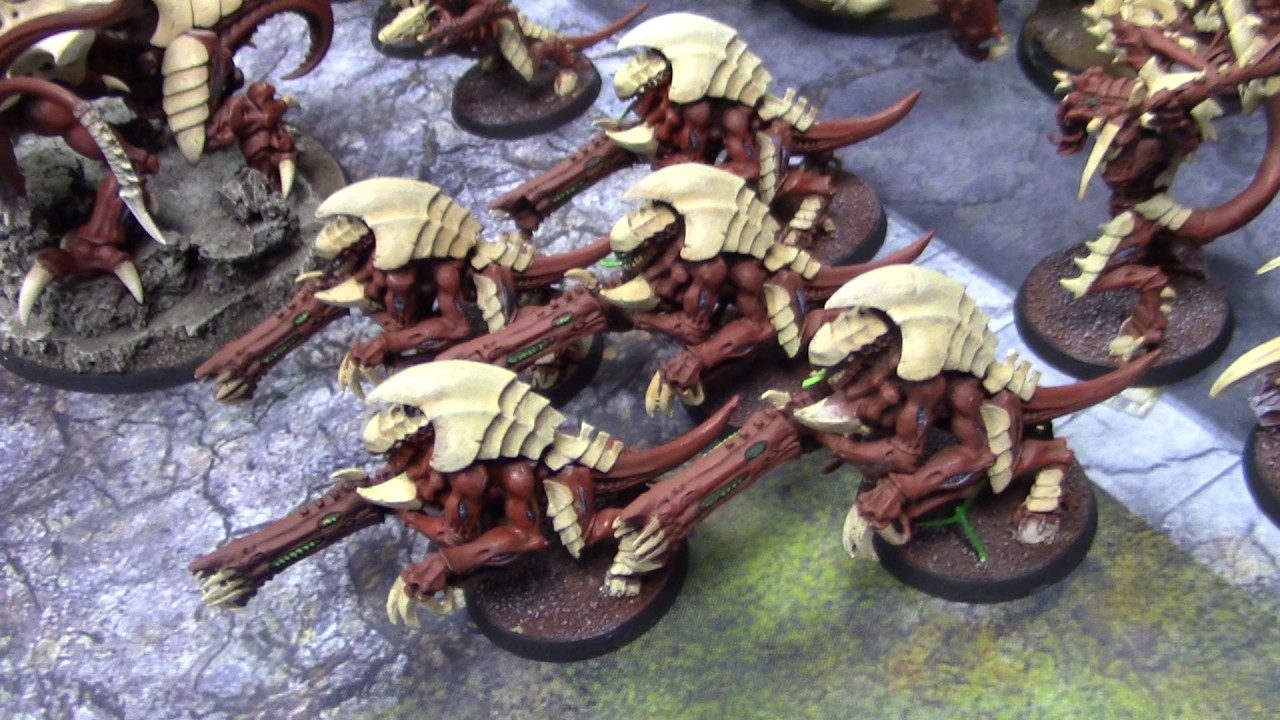 Tyranid Mega Swarm in bone and brick - YouTube